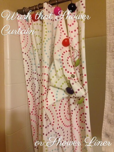 Wash your Shower Curtain Liner in the Washing Machine | The CentsAble ...