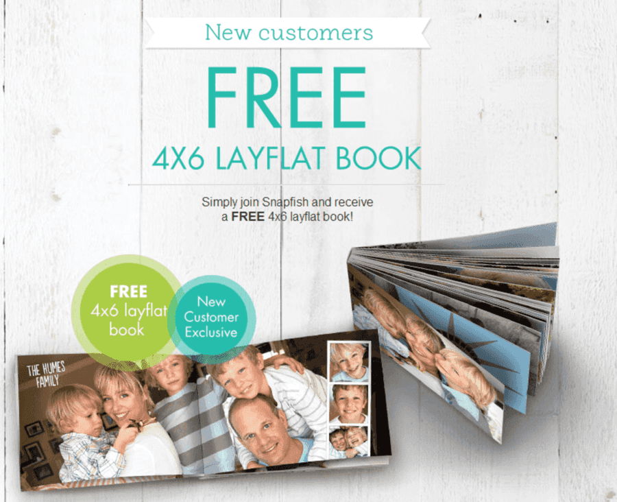 Snapfish FREE 4x6 Lay Flat Photo Book For New Customers pay S h 