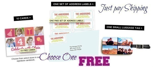Shutterfly: FREE Address Labels, Cards or Luggage Tag through Today ...