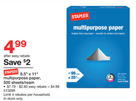 Staples: Ream of Multipurpose Paper just $.01 {through 12/27} | The ...