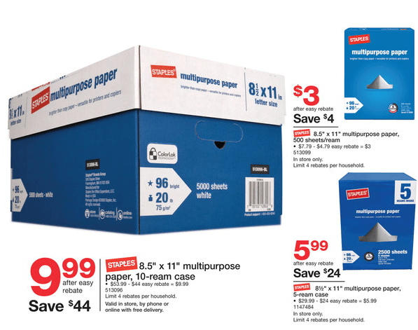 Staples: Multipurpose Paper as low as $.20 per Ream after Rebate {Last ...