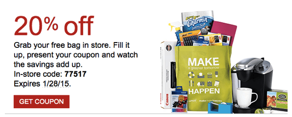 Staples: 20% OFF Everything you an Fit in the Bag {Extended through ...