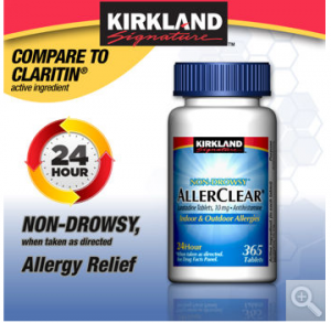 Costco: 365 ct Kirkland Signature AllerClear Allergy Relief $9.99 ...