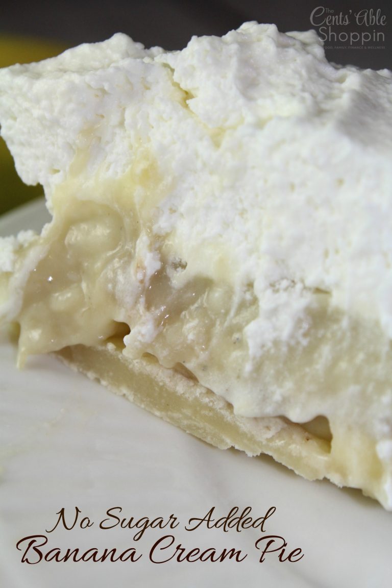 No Sugar Added Banana Cream Pie | The CentsAble Shoppin