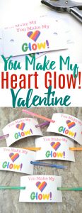 Glow Stick Valentine Cards with FREE Printable | The CentsAble Shoppin