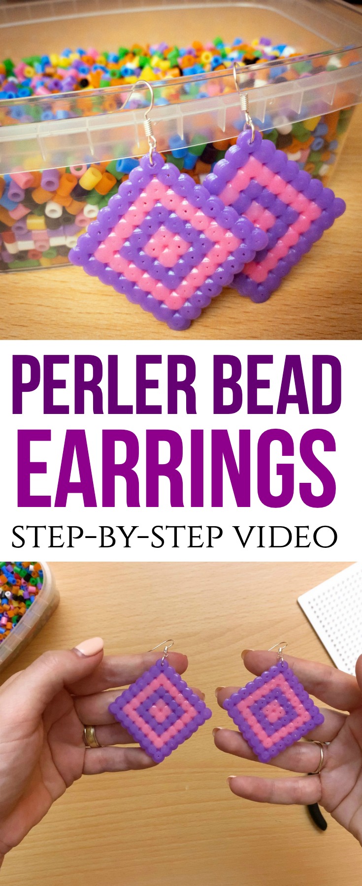 Perler Bead Earrings | The CentsAble Shoppin