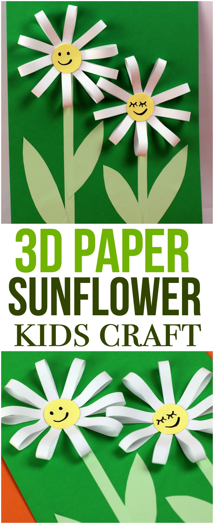 3D Paper Sunflower Craft | The CentsAble Shoppin