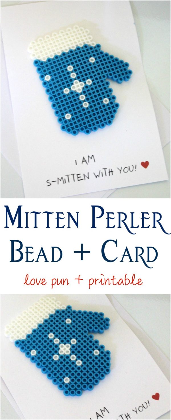 Mitten Perler Bead Project + Card | The CentsAble Shoppin