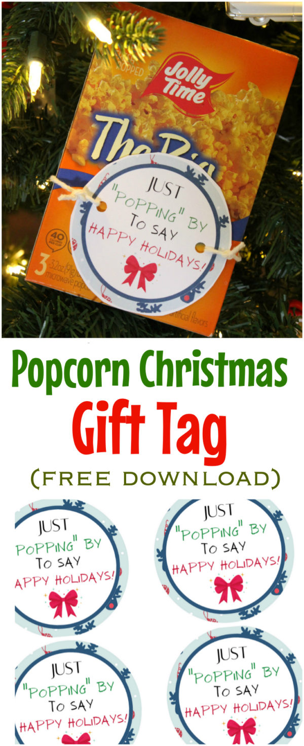 Popcorn Christmas Gift Tags | The CentsAble Shoppin