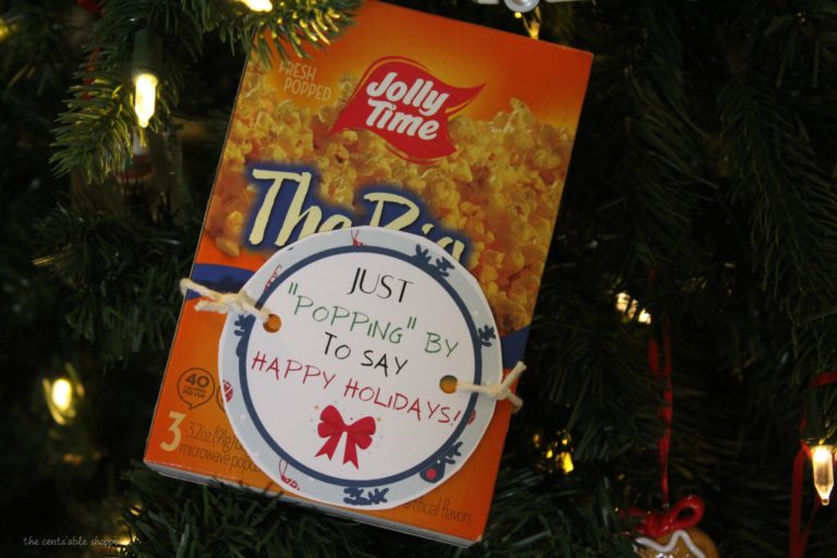 Popcorn Christmas Gift Tags | The CentsAble Shoppin