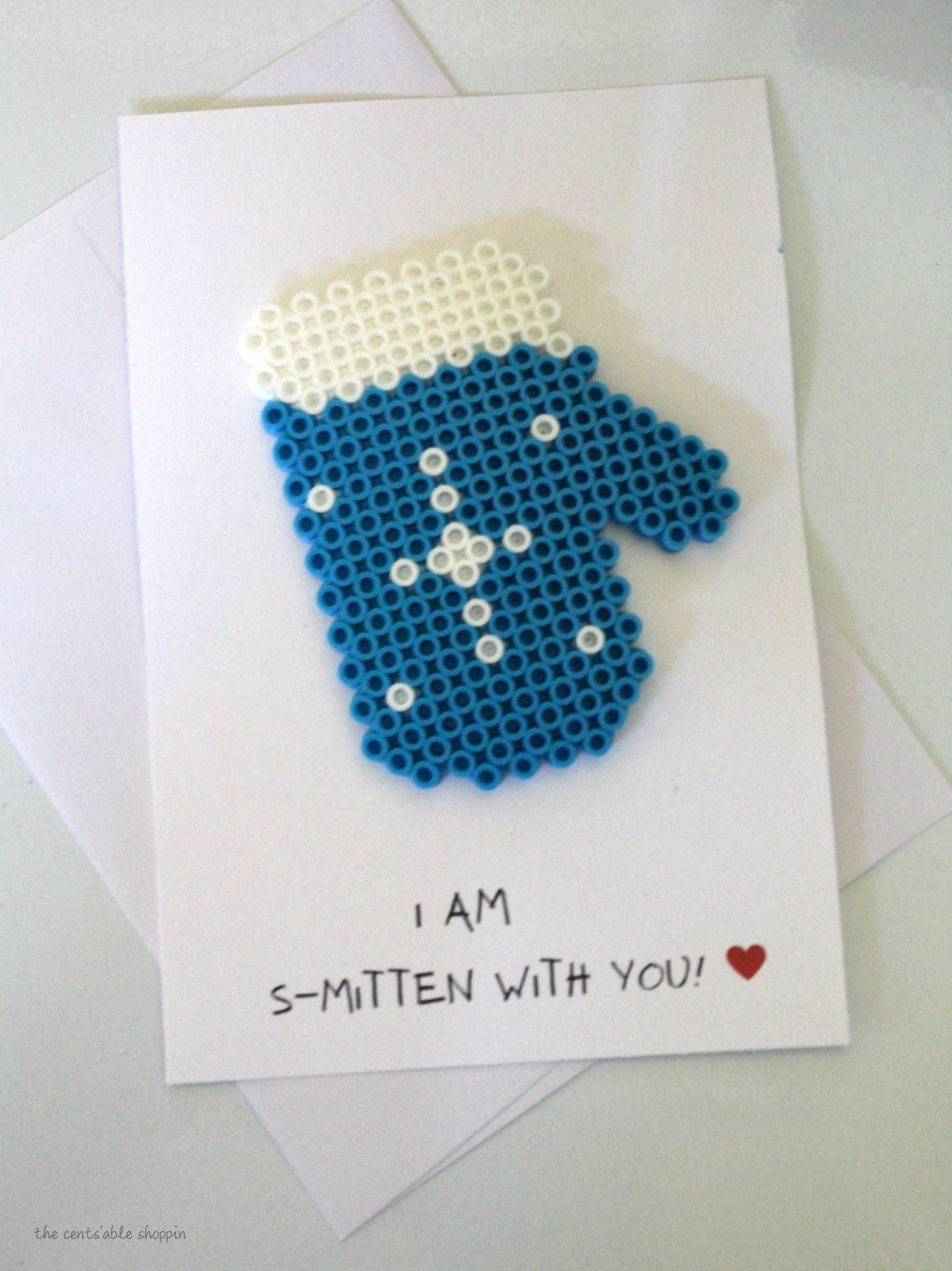 Mitten Perler Bead Project + Card | The CentsAble Shoppin