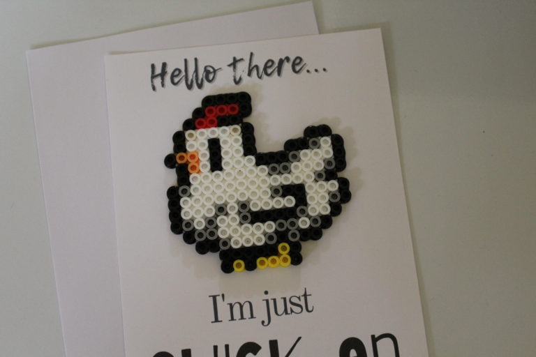 Chicken Perler Bead Card | The CentsAble Shoppin